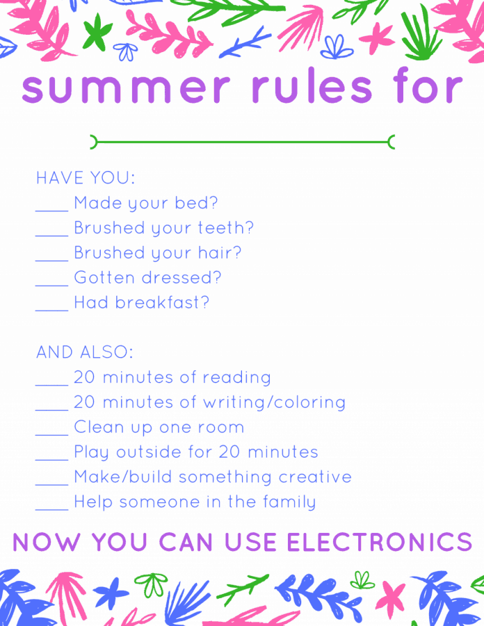 Screen Time Summer Rules For Kids » Read Now!