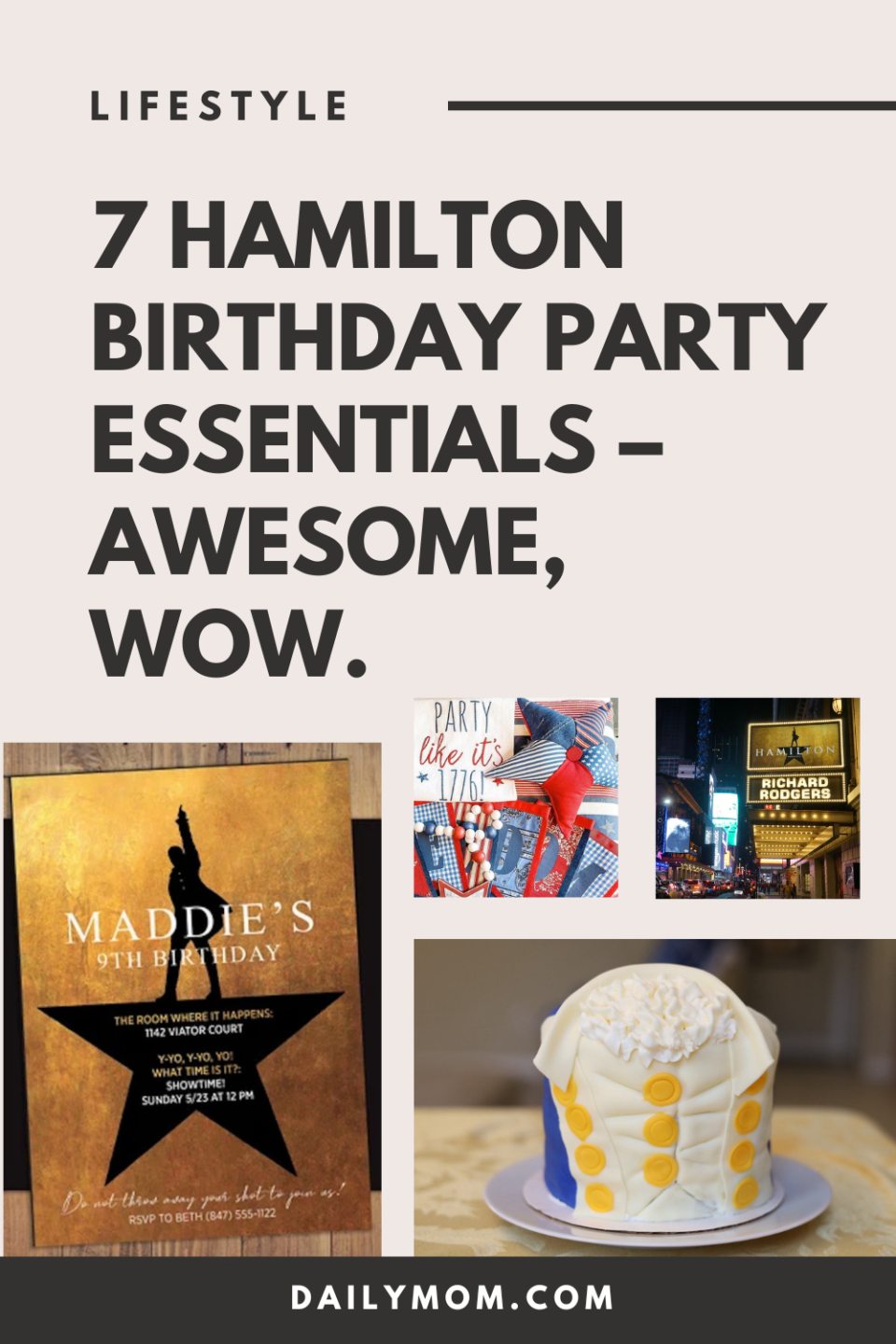 7 Hamilton Birthday Essentials For An Epic Party (Awesome, Wow.) » Read ...