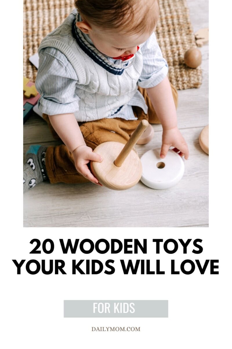 20 Natural Wooden Toys + Building Blocks Babies And Toddlers