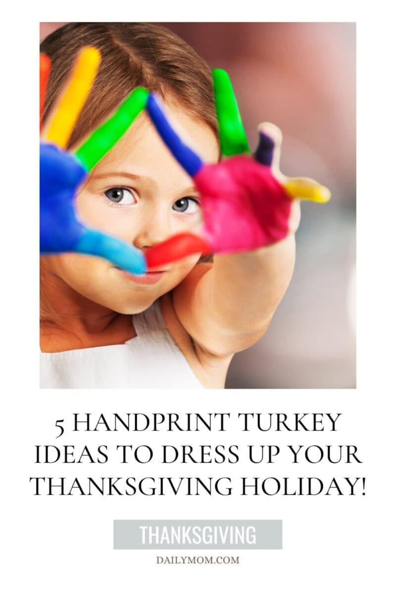 Thanksgiving Handprint Turkey Craft For Kids: 5 Handprints